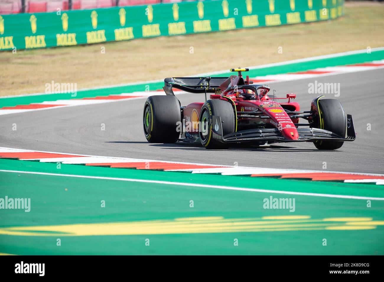 22 octobre 2022: Carlos Sainz #55 avec la Scuderia Ferrari sur la piste ...