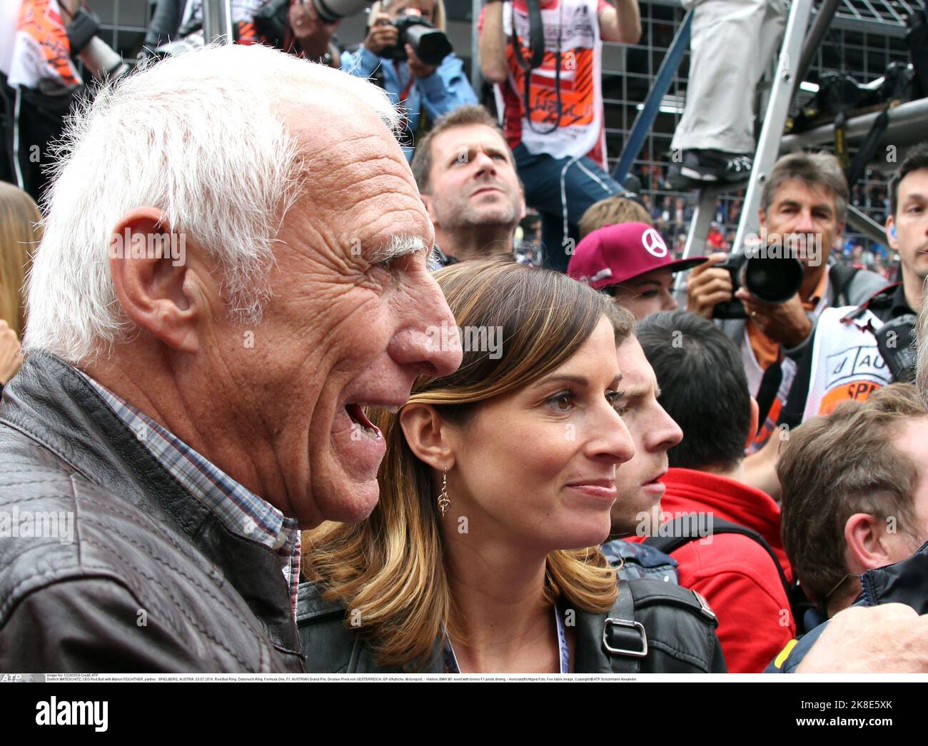 Pdg de red bull et partenaire marion feichtner Banque de photographies ...