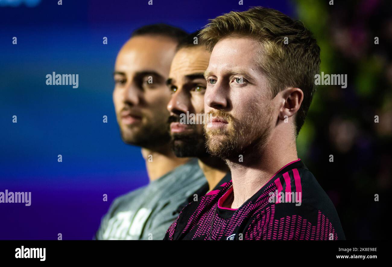 Tom Hill au cours du quart-finale du tournoi de tennis WTA Guadalajara ...