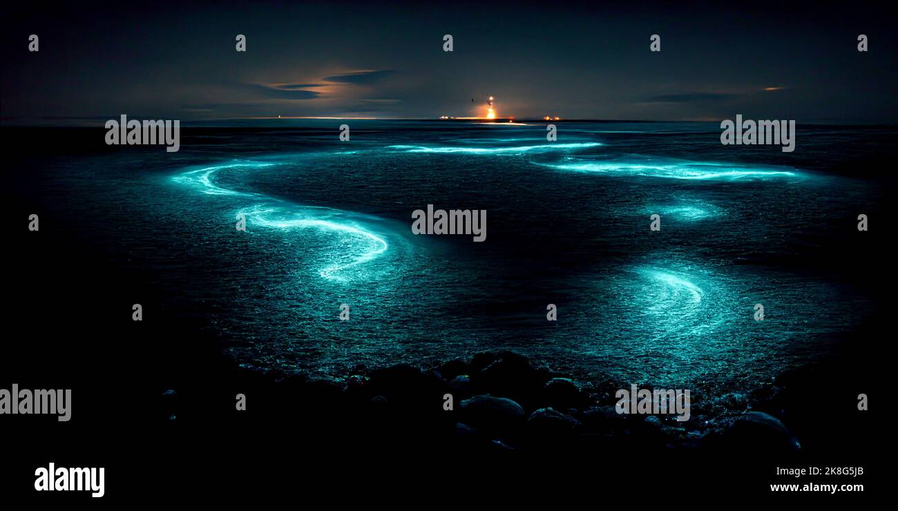 Bioluminescent plankton Banque de photographies et d’images à haute ...