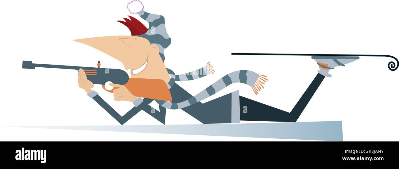 Tir à la carabine humour Banque d'images vectorielles - Alamy