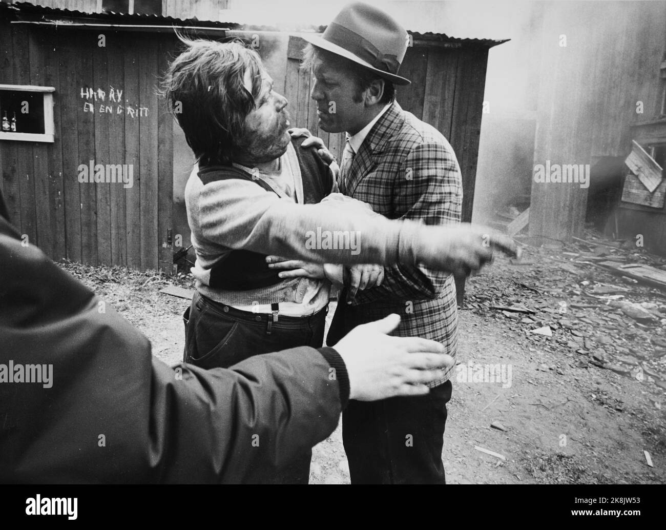 Oslo 1970 du film "Olsenbanden and Dynamite Harry". Egon Olsen (Arve ...