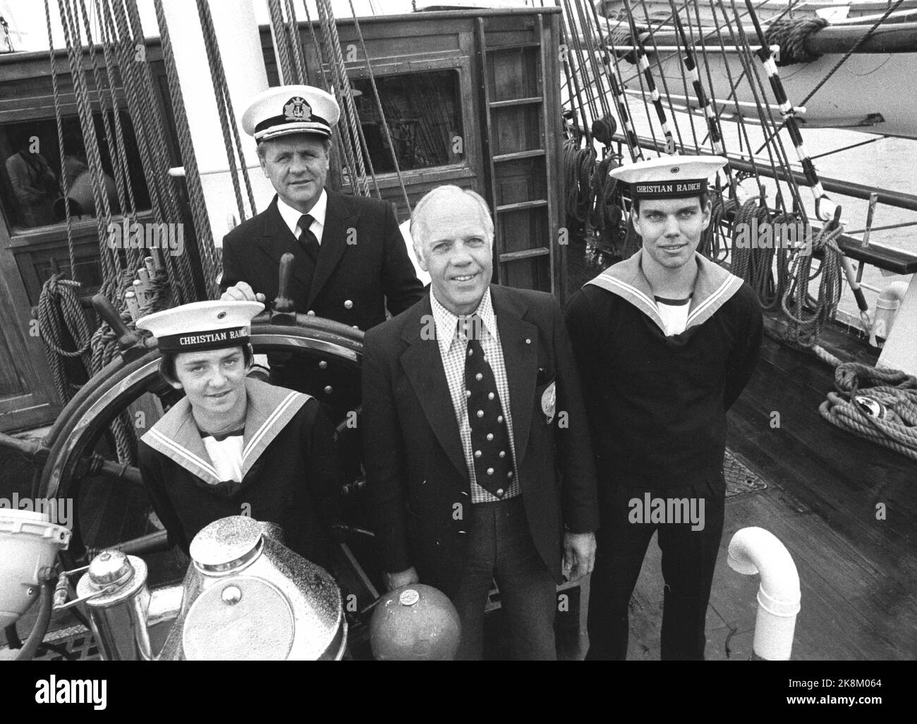 Oslo 19790816. Le navire scolaire Christian Radich embarque pour un ...