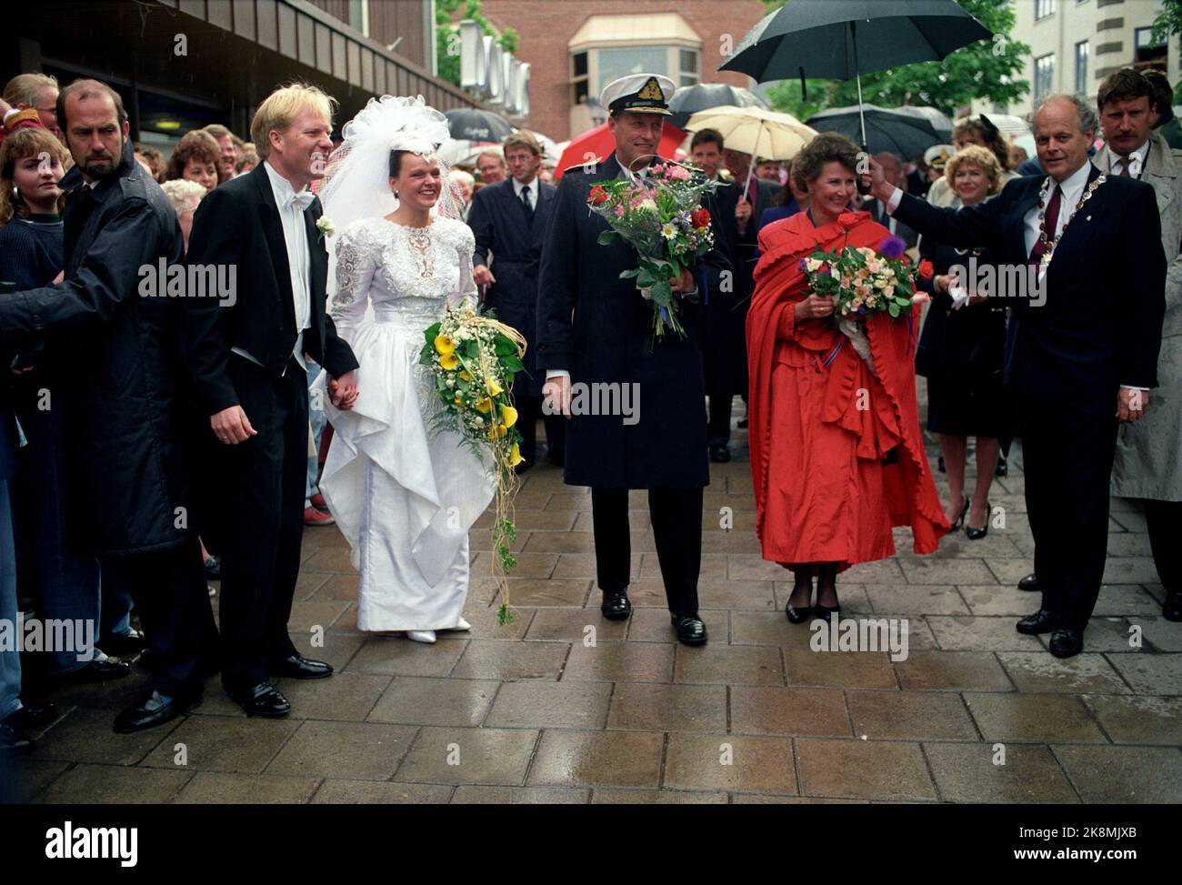 Horten 19910629 - juin 1991. La famille royale de Horten. Le roi Harald ...