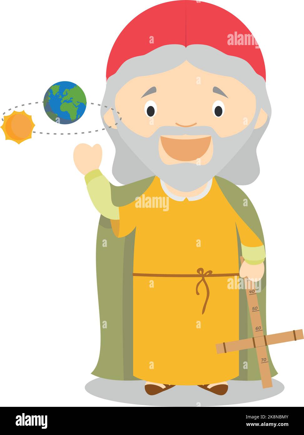 Personnage de dessin animé Claudius Ptolémée. Illustration vectorielle ...