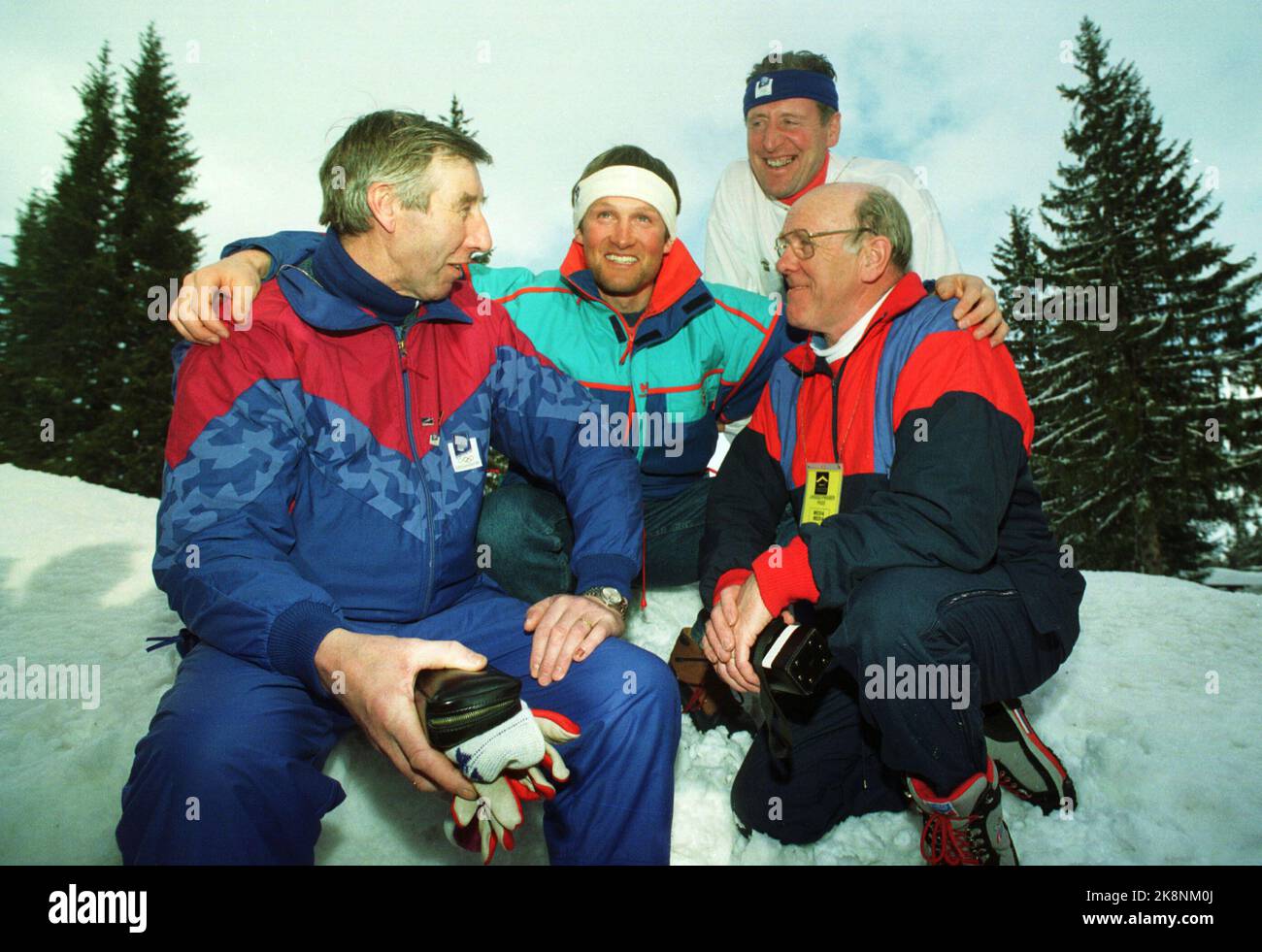 Jon eeg ntb ntb embrasse le bonheur ski de fond jeux olympiques Banque de photographies et d ...