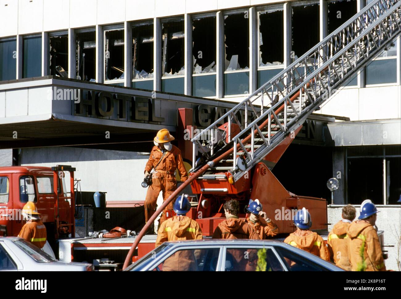 KRISTIANSAND 1986-09-05: Hotel Fire-Hotel Caledonia. 14 personnes ...