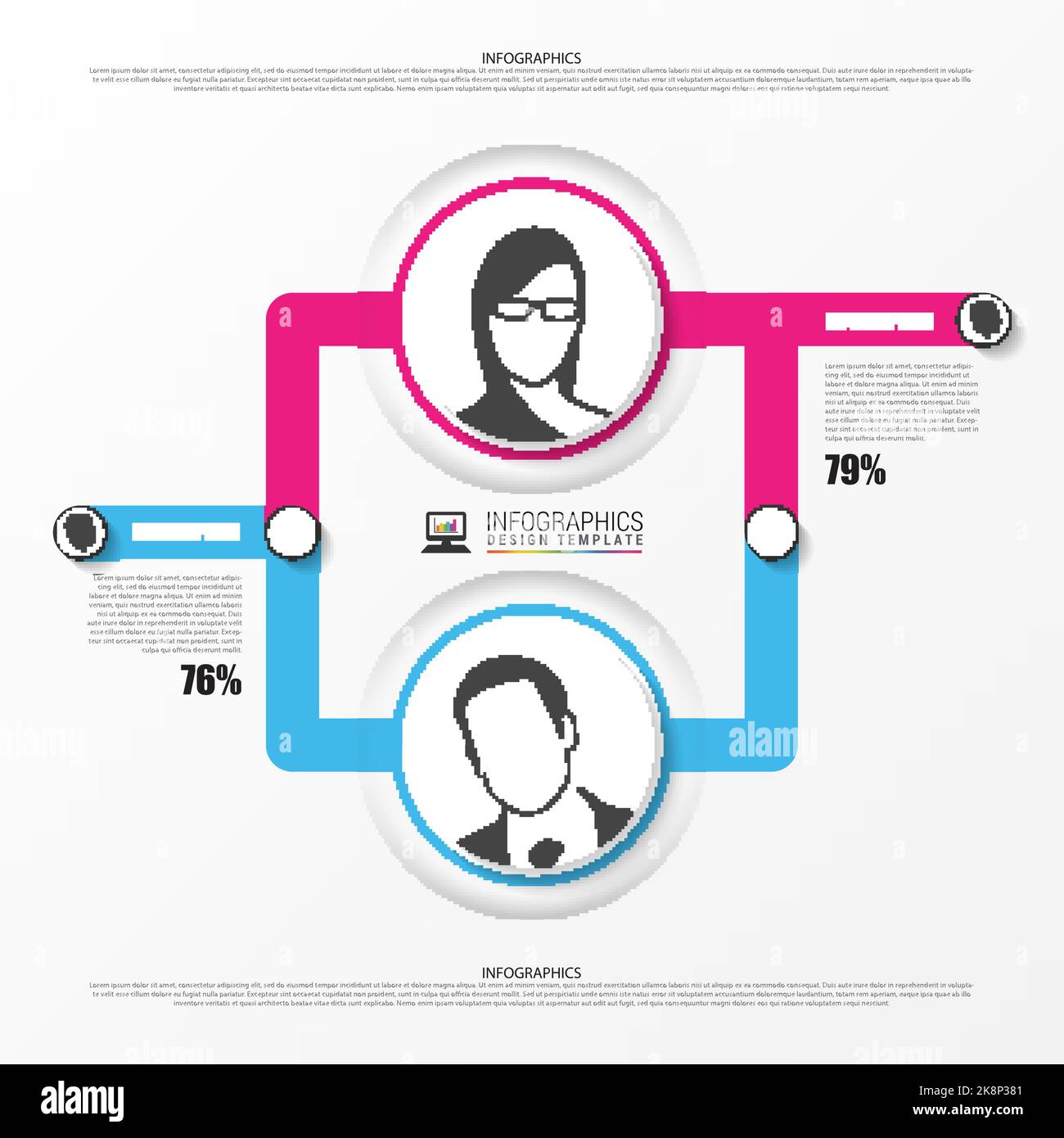 Organigramme. Modèle de conception infographique. Illustration ...
