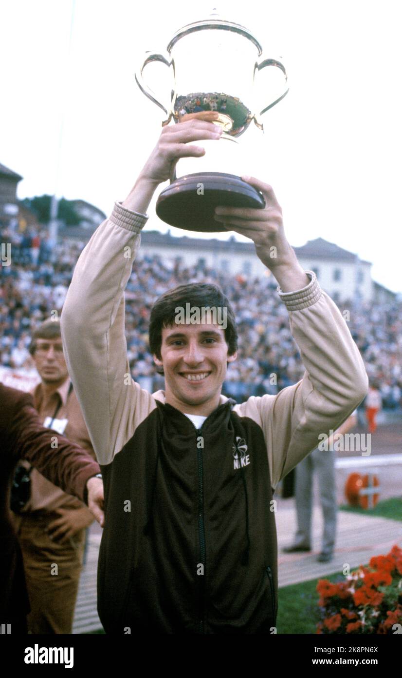 Oslo 1979-07-17: Jeux Bislett 1979. Sebastian COE établit un nouveau ...