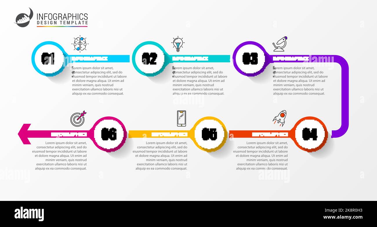 Modèle d'infographie sur la chronologie. Conception moderne pour le ...