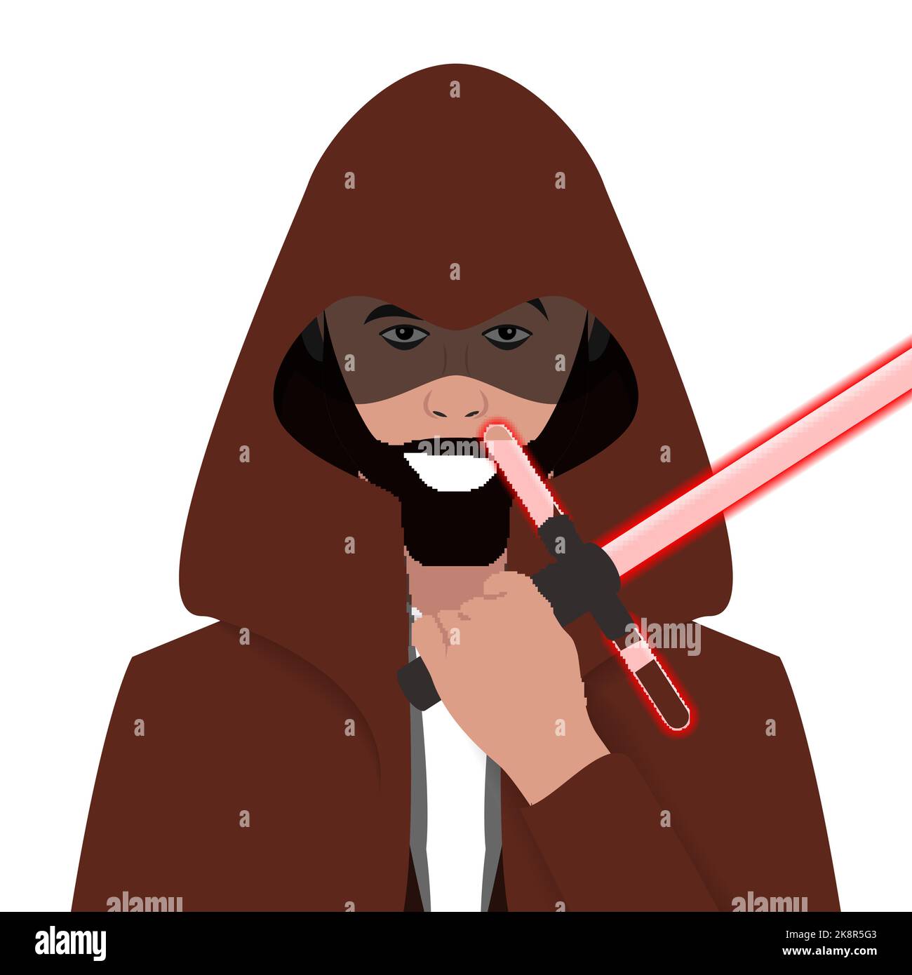 Personnage de dessin animé. Symbole d'avatar. Jedi chevalier ...