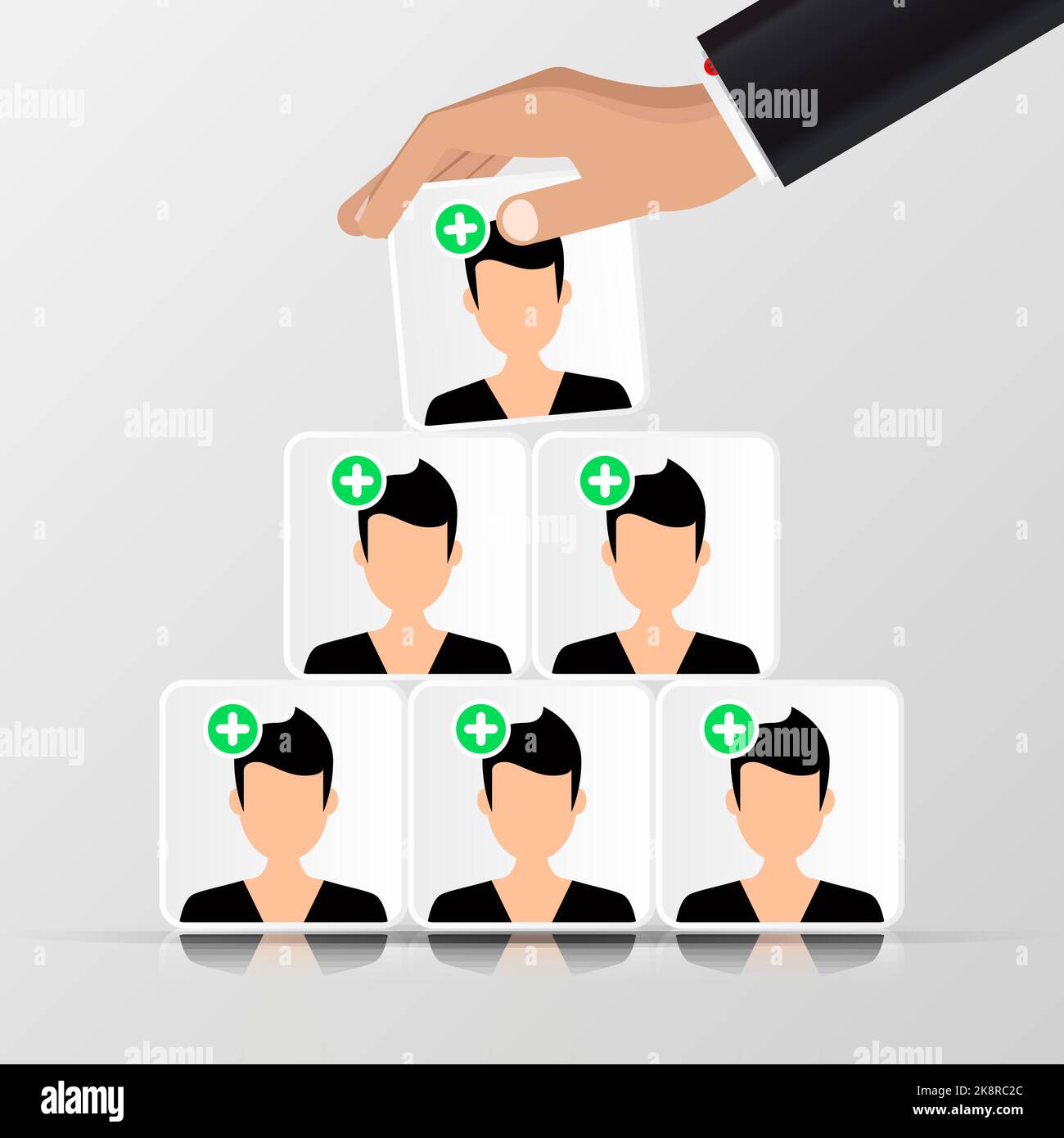 Pyramide humaine Banque d'images vectorielles - Alamy