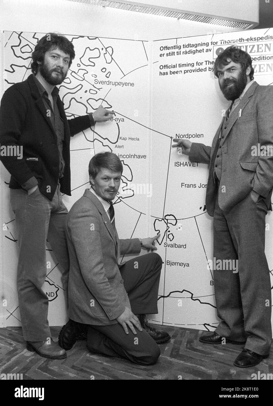 Oslo 19820215. Norvège au pôle Nord 1982. North Polar Farnar Thorseth ...