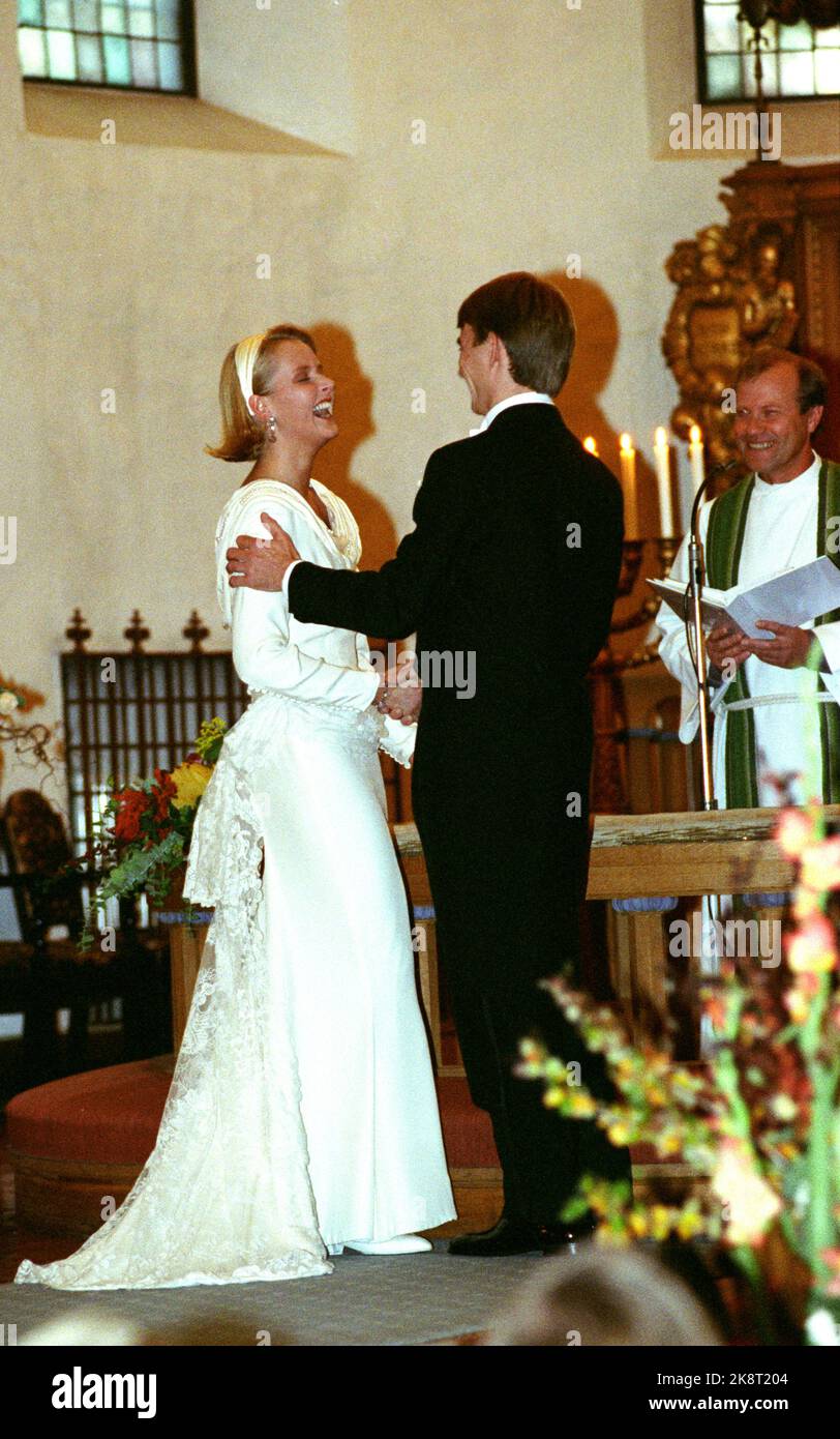 Oslo 19921004: Elisabeth Ferner (fille de la princesse Astrid et Johan ...