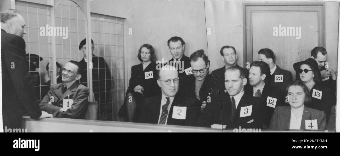 Trondheim 19460430. Le règlement de la cour après la guerre. L'affaire ...