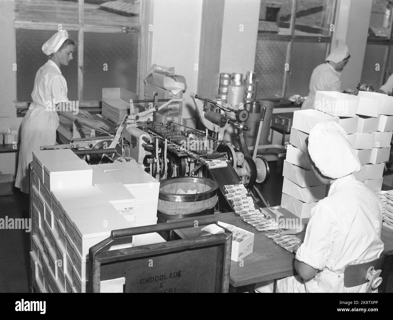 Oslo. Usine de chocolat Freia. Voici le chocolat au lait « mondialement ...