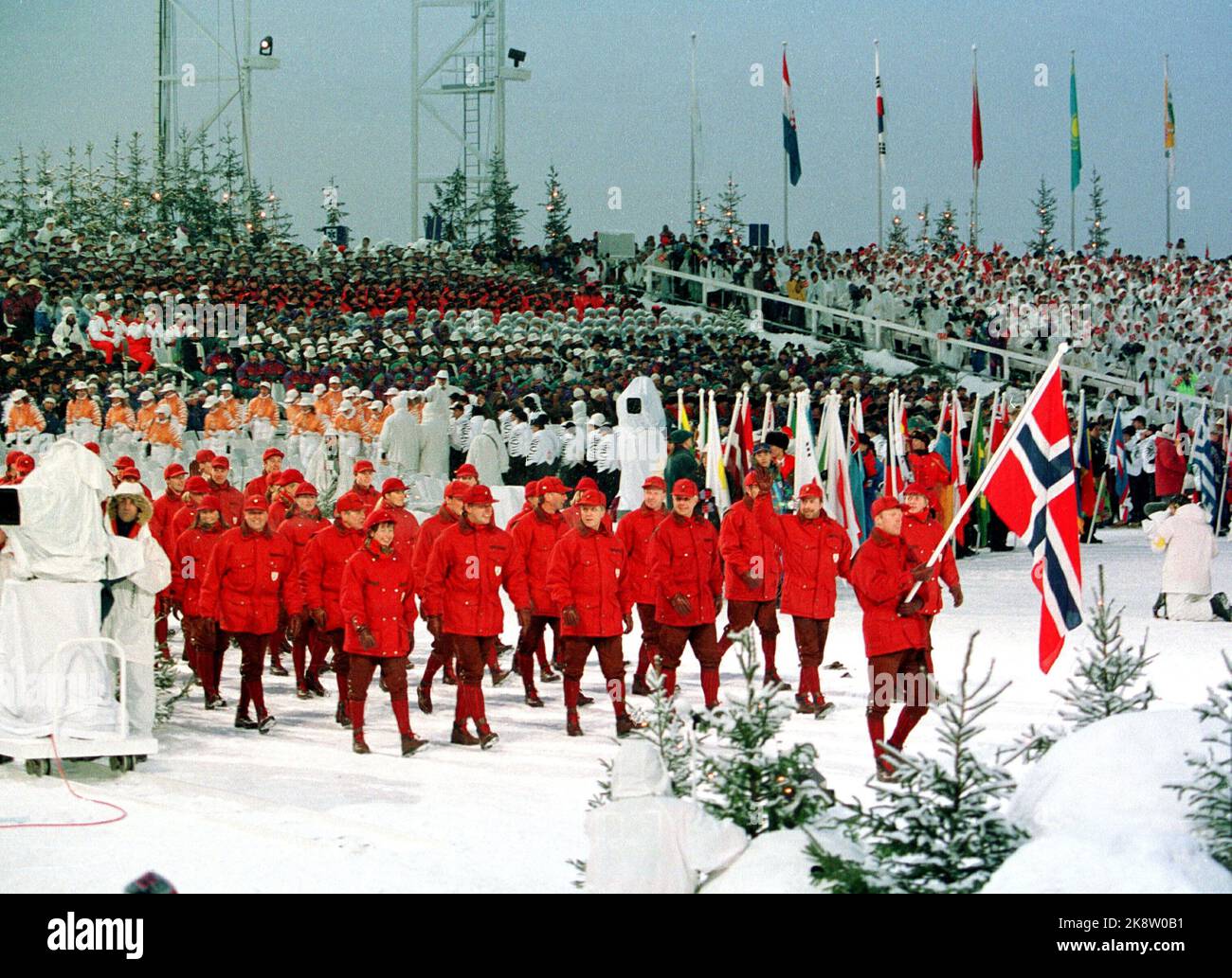 Les Jeux Olympiques de Lillehammer 19940212 1994. L'équipe norvégienne ...