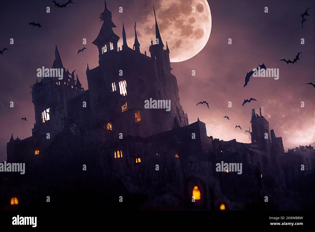 Chauves souris dans le ciel nocturne Banque de photographies et d ...