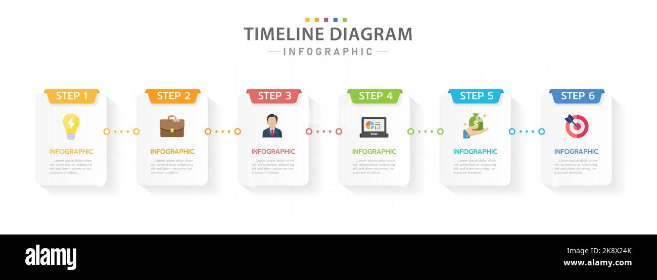 Modèle d'infographie pour les entreprises. Calendrier de diagramme de ...