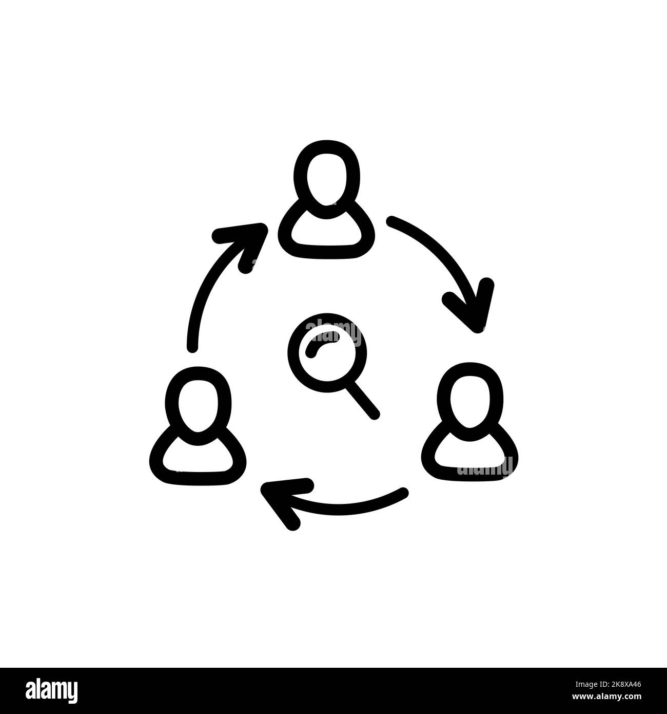 Collaboration pictogramme Banque d'images noir et blanc - Alamy