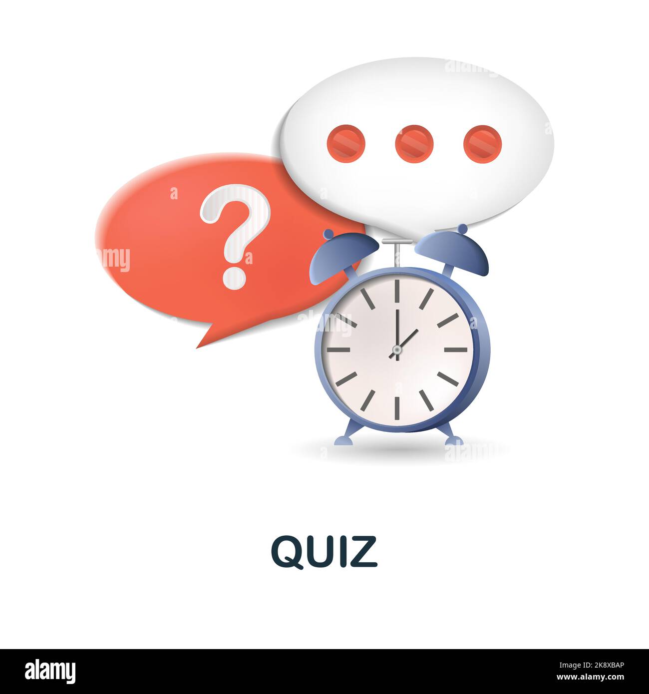 Icône Quiz. 3d illustration de la collection e-learning. Icône Creative ...