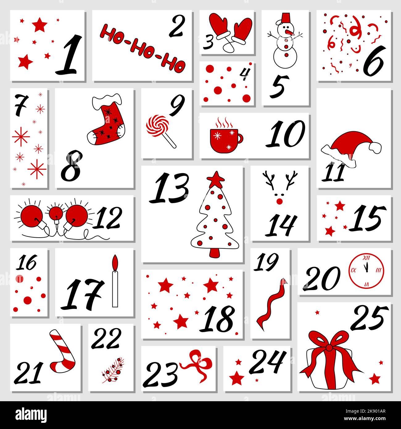 Symboles de noël Banque d'images vectorielles - Alamy