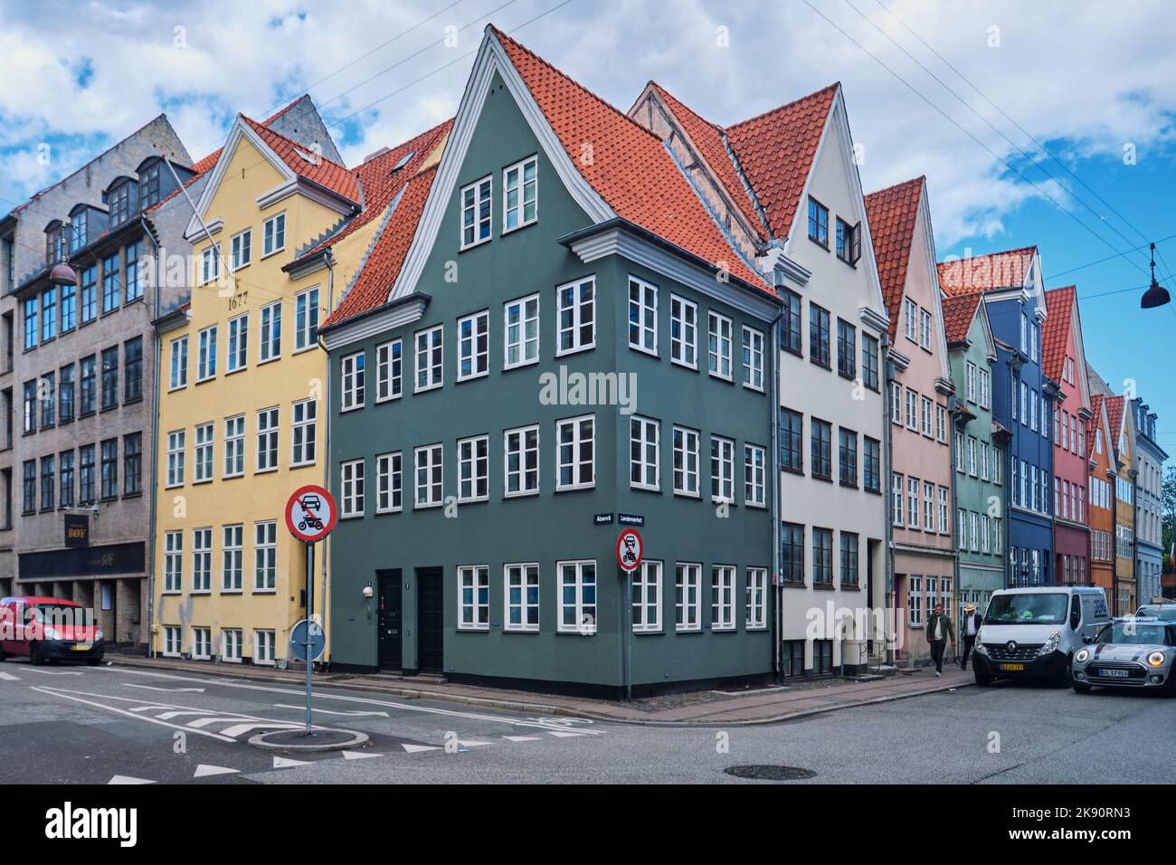 Copenhague, Danemark - sept 2022 : maisons de rang traditionnelles ...