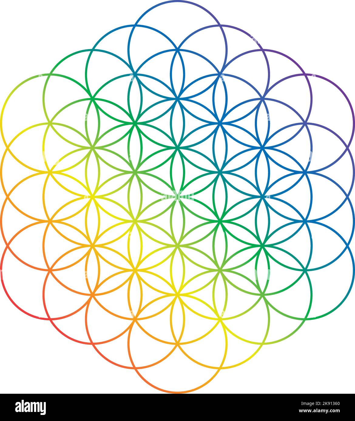 Fleur de vie symbole Banque d'images vectorielles - Alamy