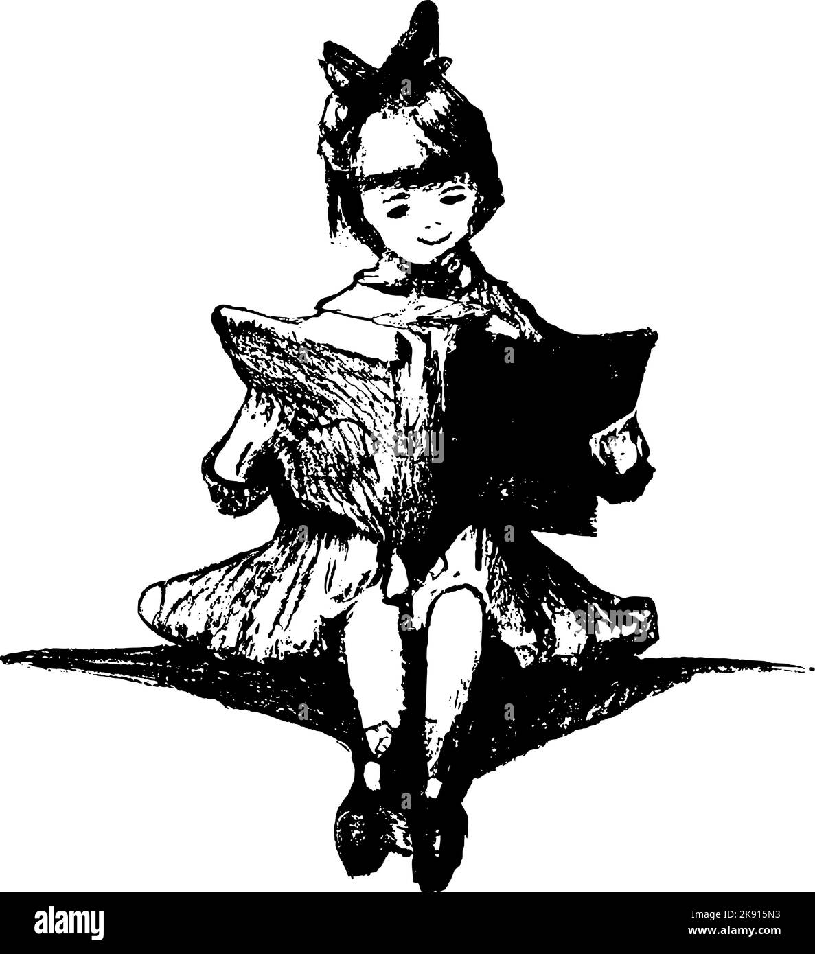 Jeune adolescent assis Banque d'images vectorielles - Alamy