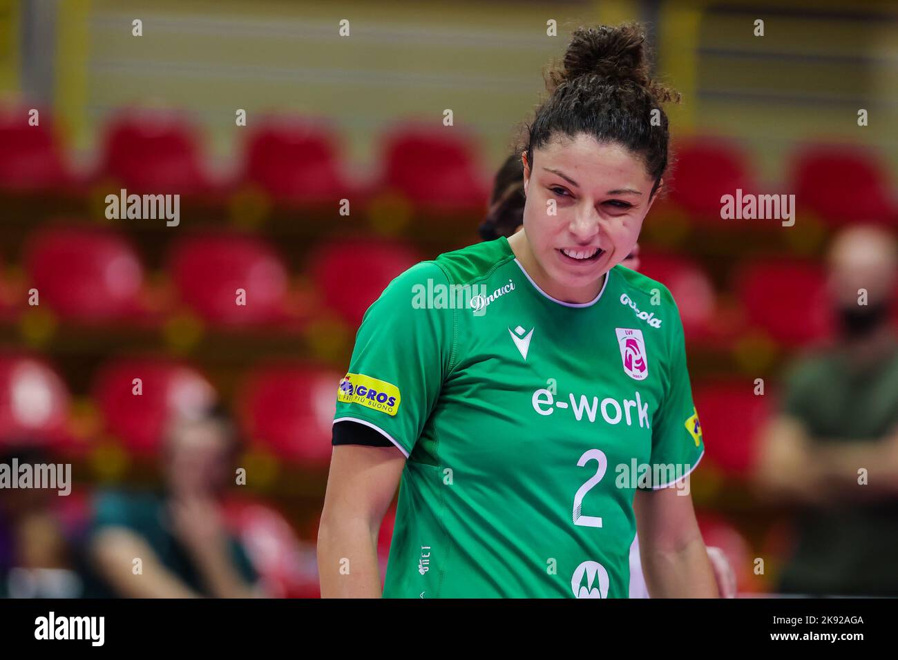 Alice Degradi #2 de UYBA Unet E-work Busto Arsizio pendant le Trofeo ...