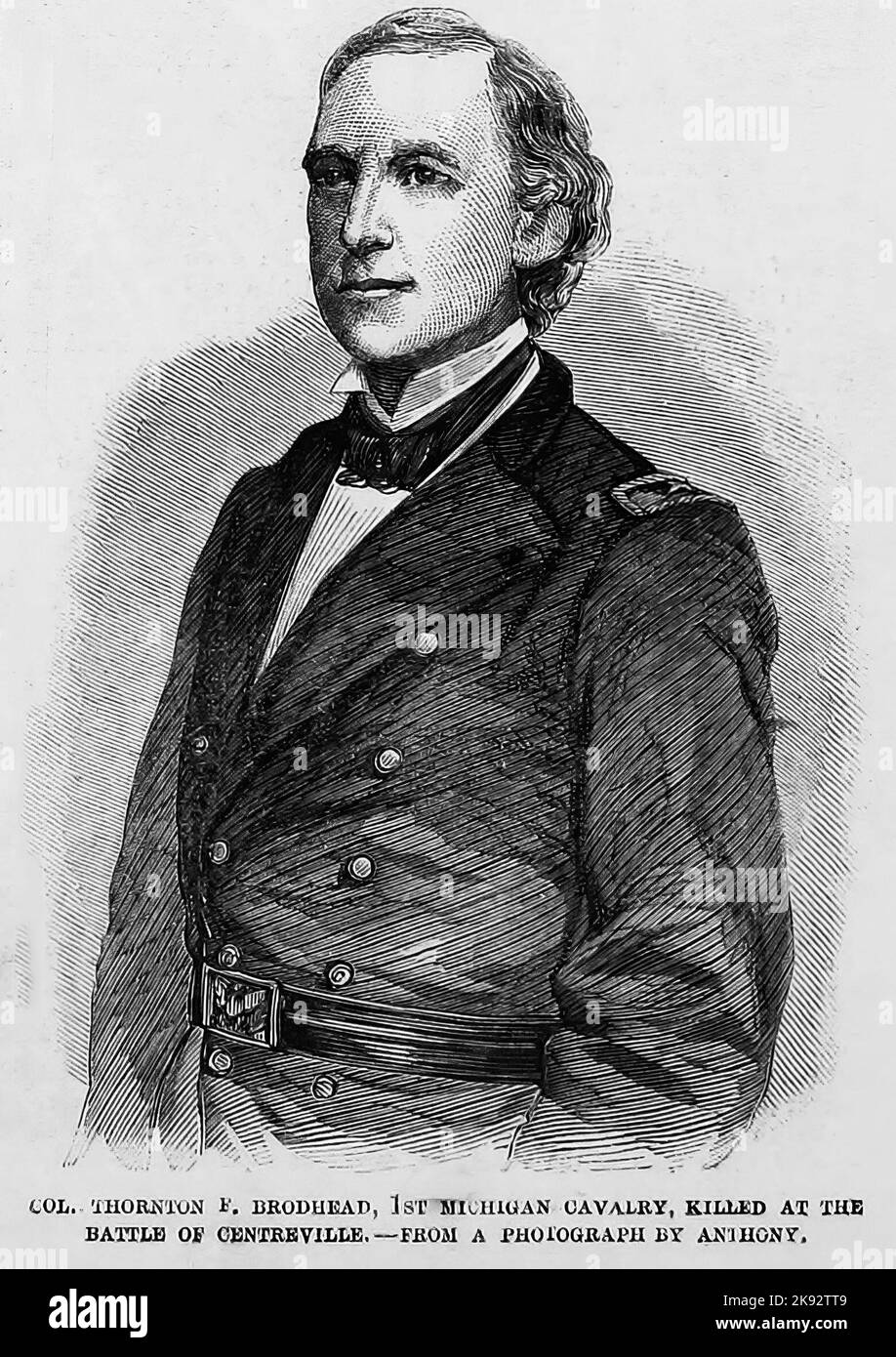 Portrait du colonel Thornton Fleming Brodhead, 1st Michigan Cavalry ...