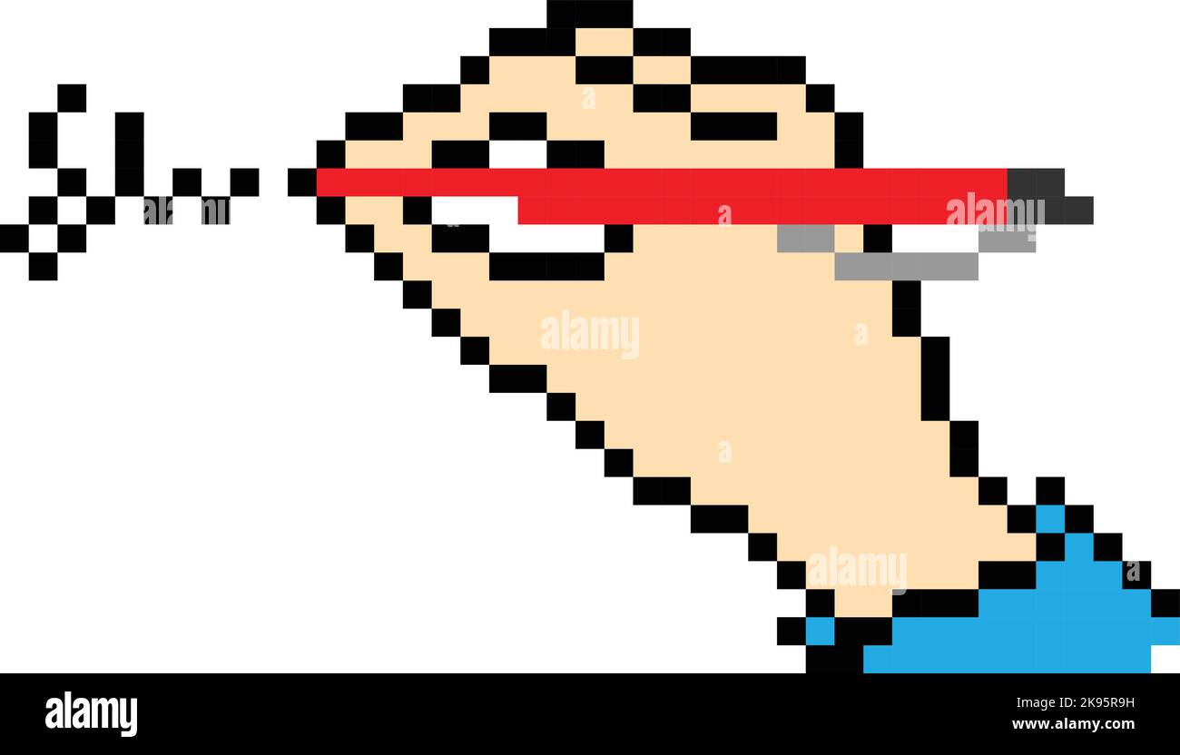 Pixel art writing pixel illustration Banque de photographies et d ...