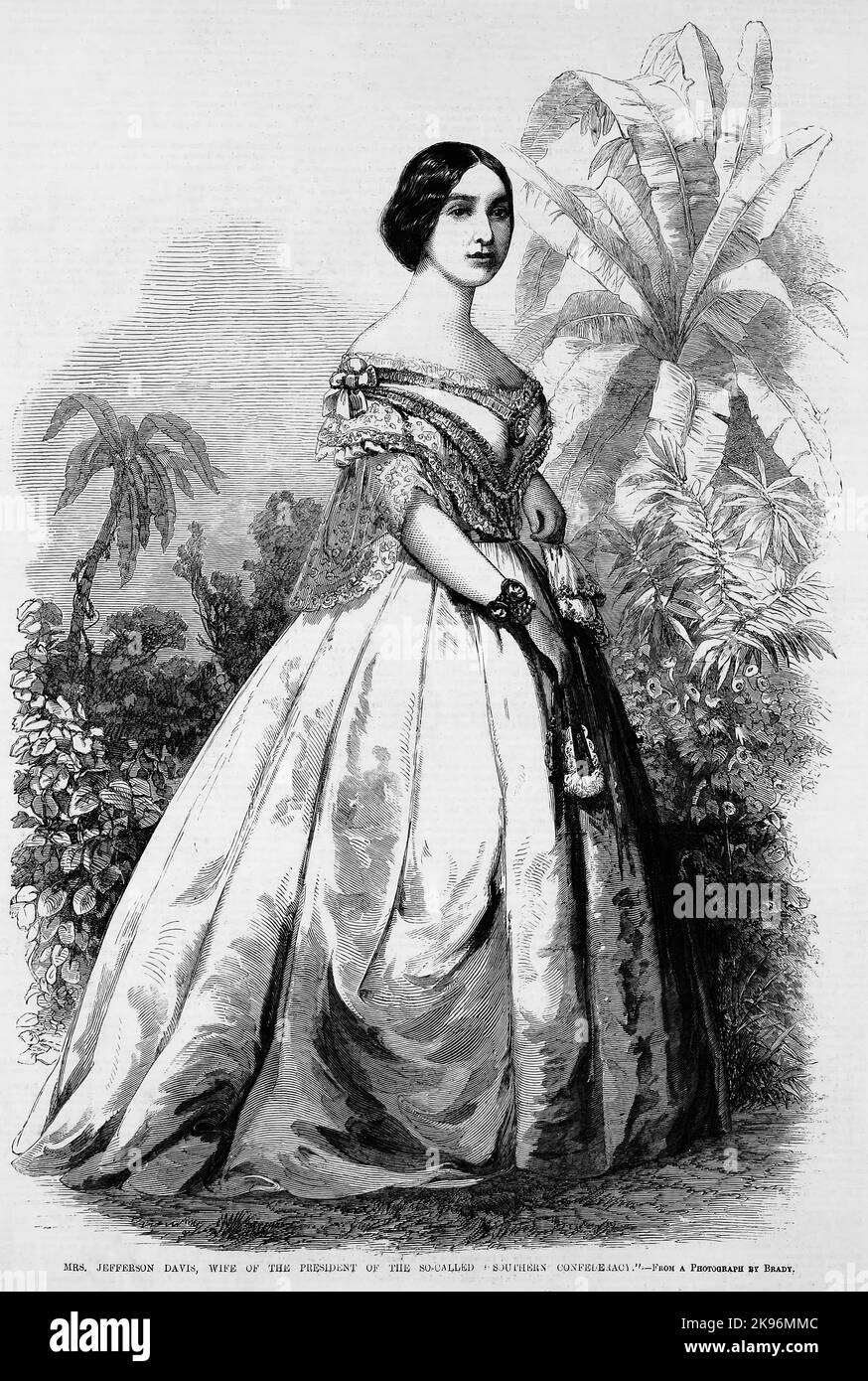 Portrait de Mme Jefferson Davis (Varina Anne Banks Howell Davis ...