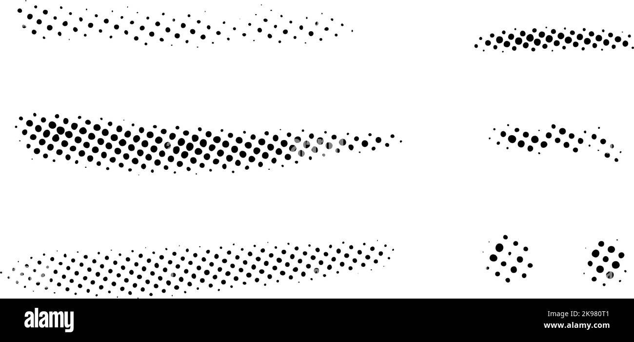 Définir les traits et les butées de demi-teinte de grunge. Collection ...