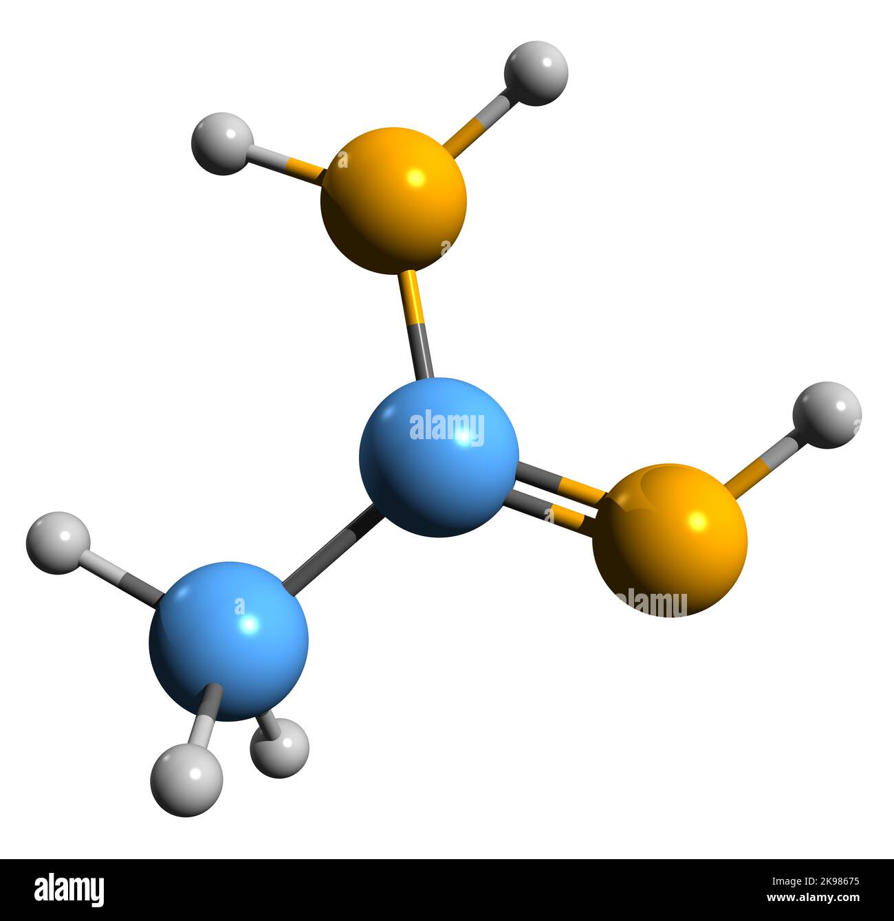 3D image de la formule squelettique de l'acétamidine - structure ...