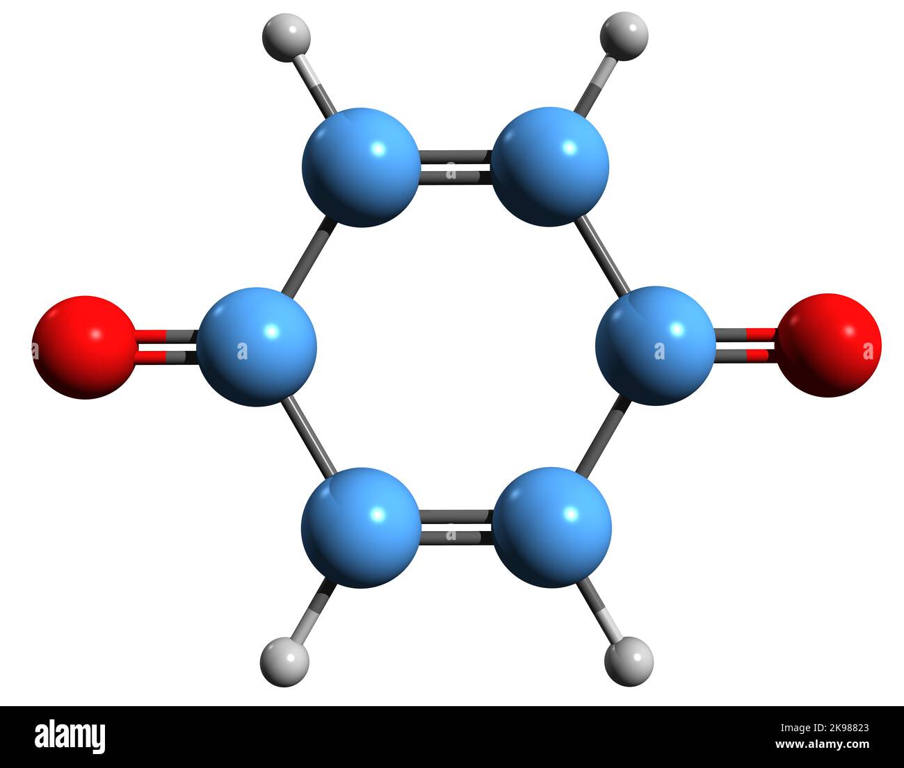 3D image de la formule squelettique de la benzoquinone - structure ... 3D image de la formule squelettique de la benzoquinone - structure ...