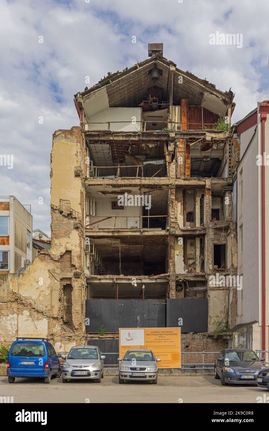 Belgrade, Serbie - 01 octobre 2022 : le bâtiment du RTS commémoratif ...