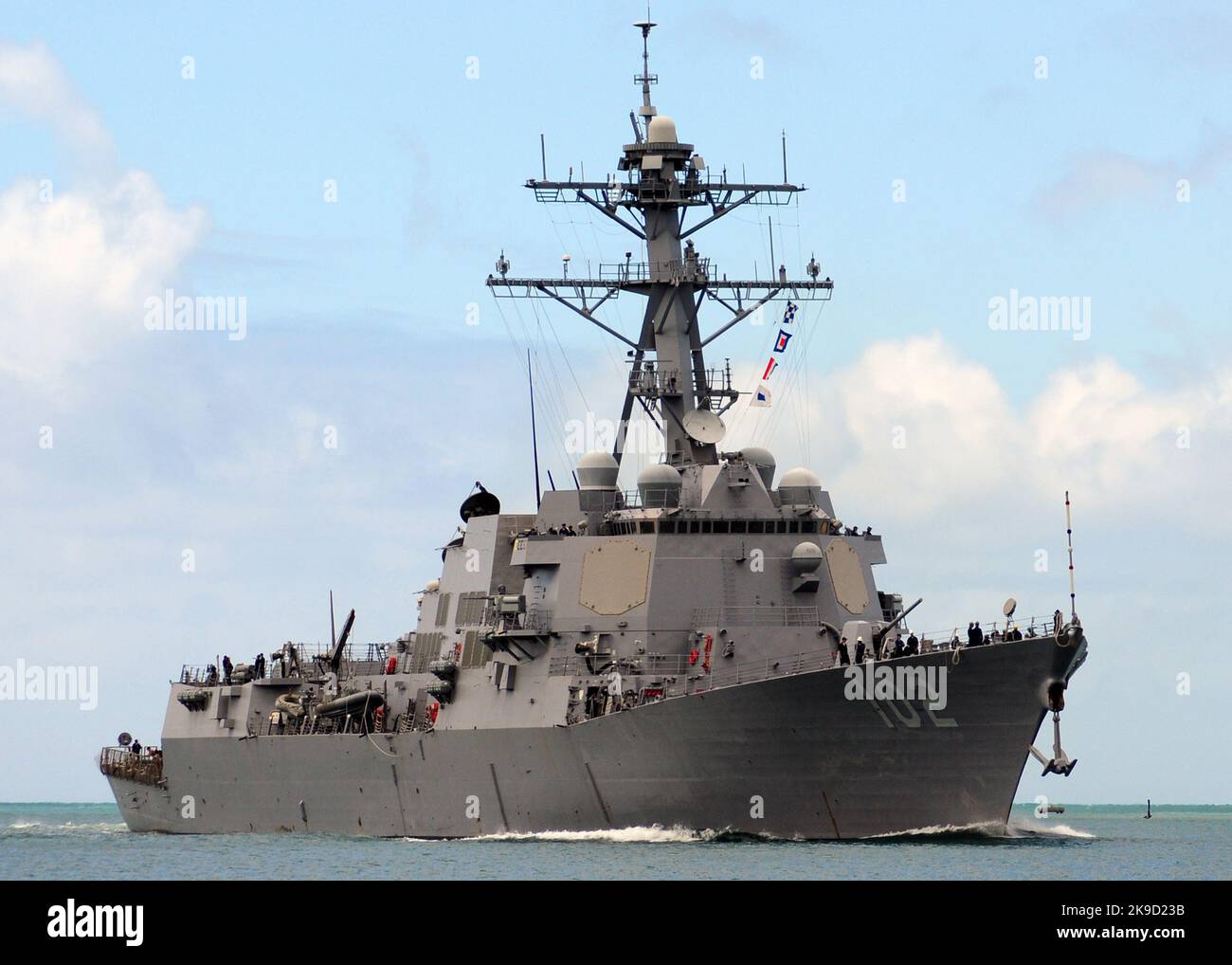 Destructeur de missiles guidés uss sampson ddg 102 Banque de ...