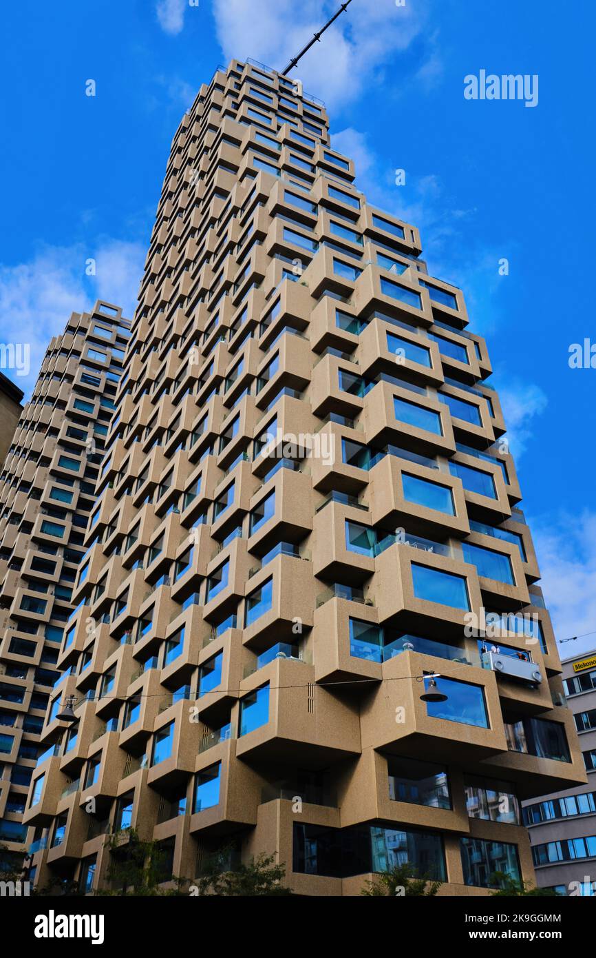 Stockholm, Suède - septembre 2022 : nouveau bâtiment à deux tours Norra ...