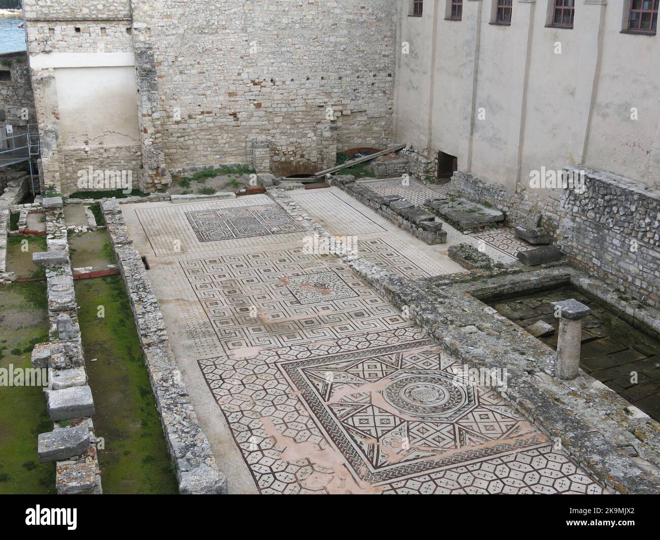 Sol en mosaïque de 4th siècles très orné provenant d'une ancienne ...