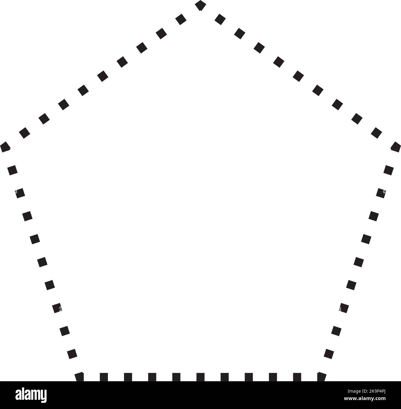 Forme de pentagone pointillé Banque d'images vectorielles - Alamy