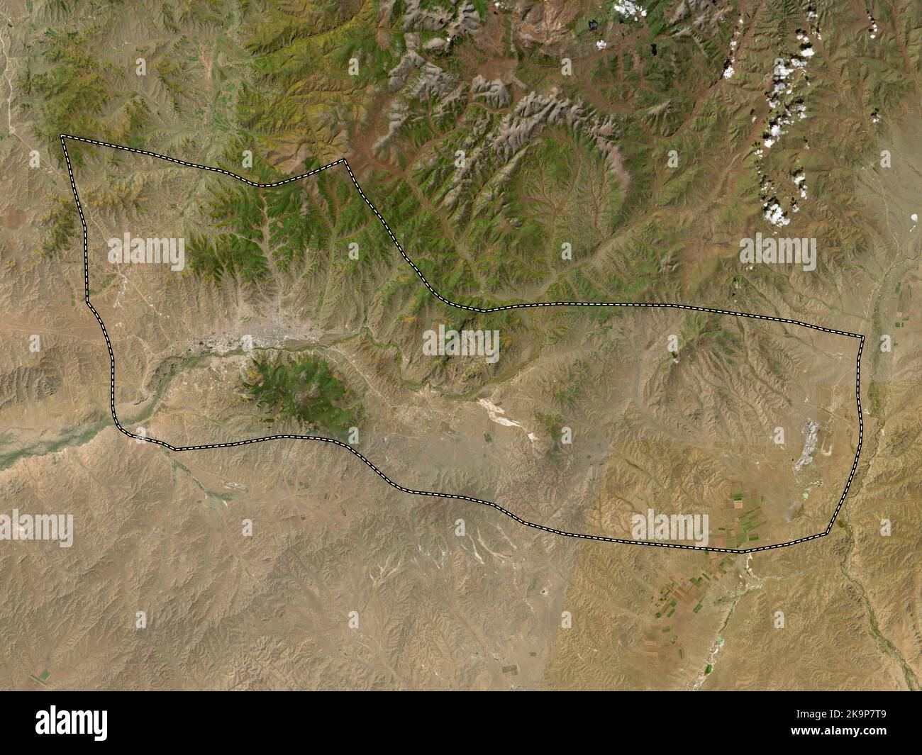 Mongolia map satellite geography Banque de photographies et d’images à ...