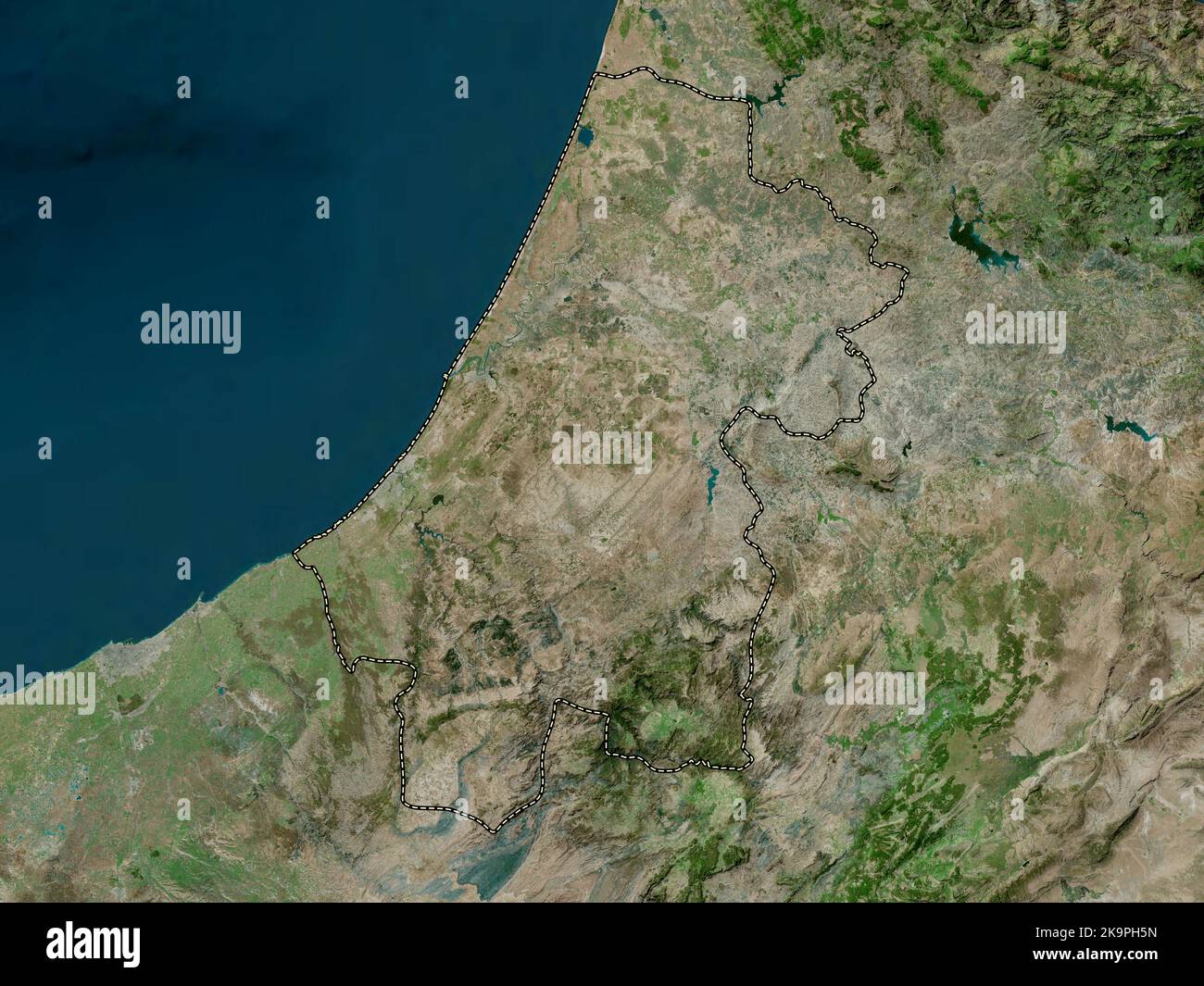 Rabat-sale-Kenitra, région du Maroc. Carte satellite haute résolution ...