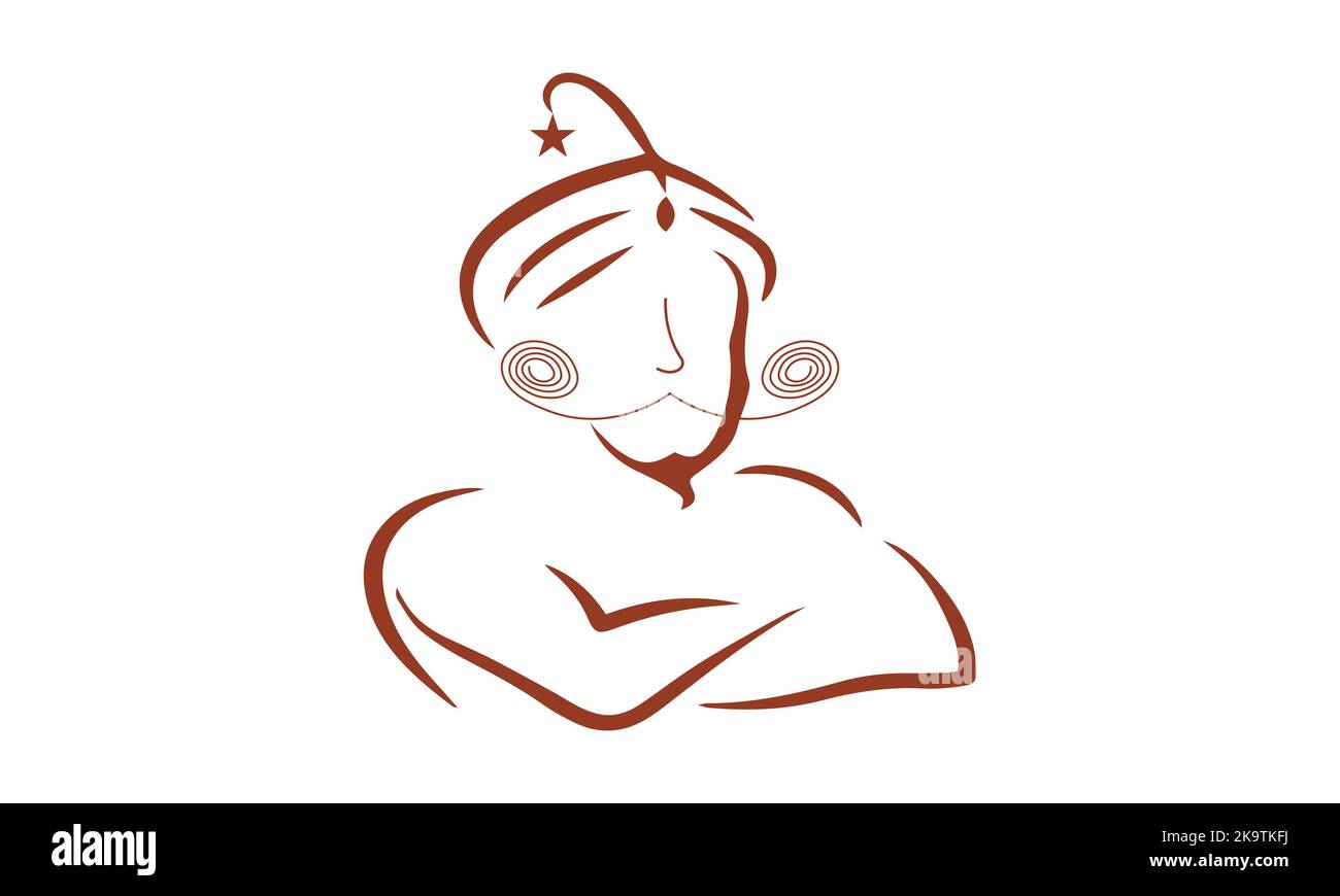 Dessin animé de personnage magique Genie. Conte perse traditionnel ...