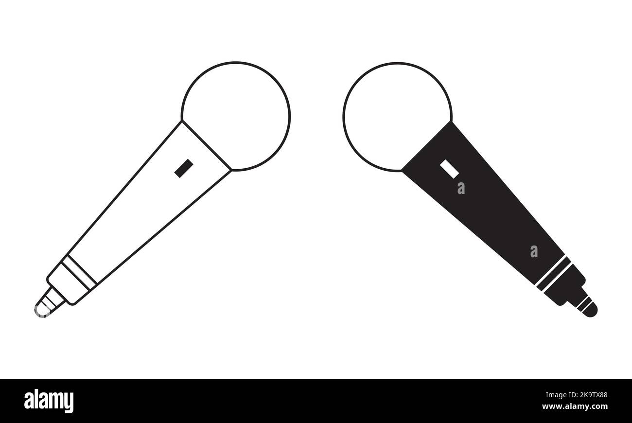 Enregistrer l'icône vecteur du microphone. Le microphone symbole pour le site Web. Illustration ...