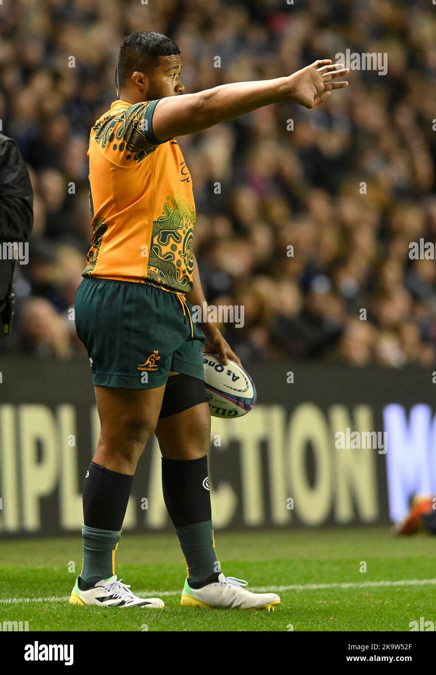 Édimbourg, Royaume-Uni. 29th octobre 2022. Folau Fainga'a d'Australie ...