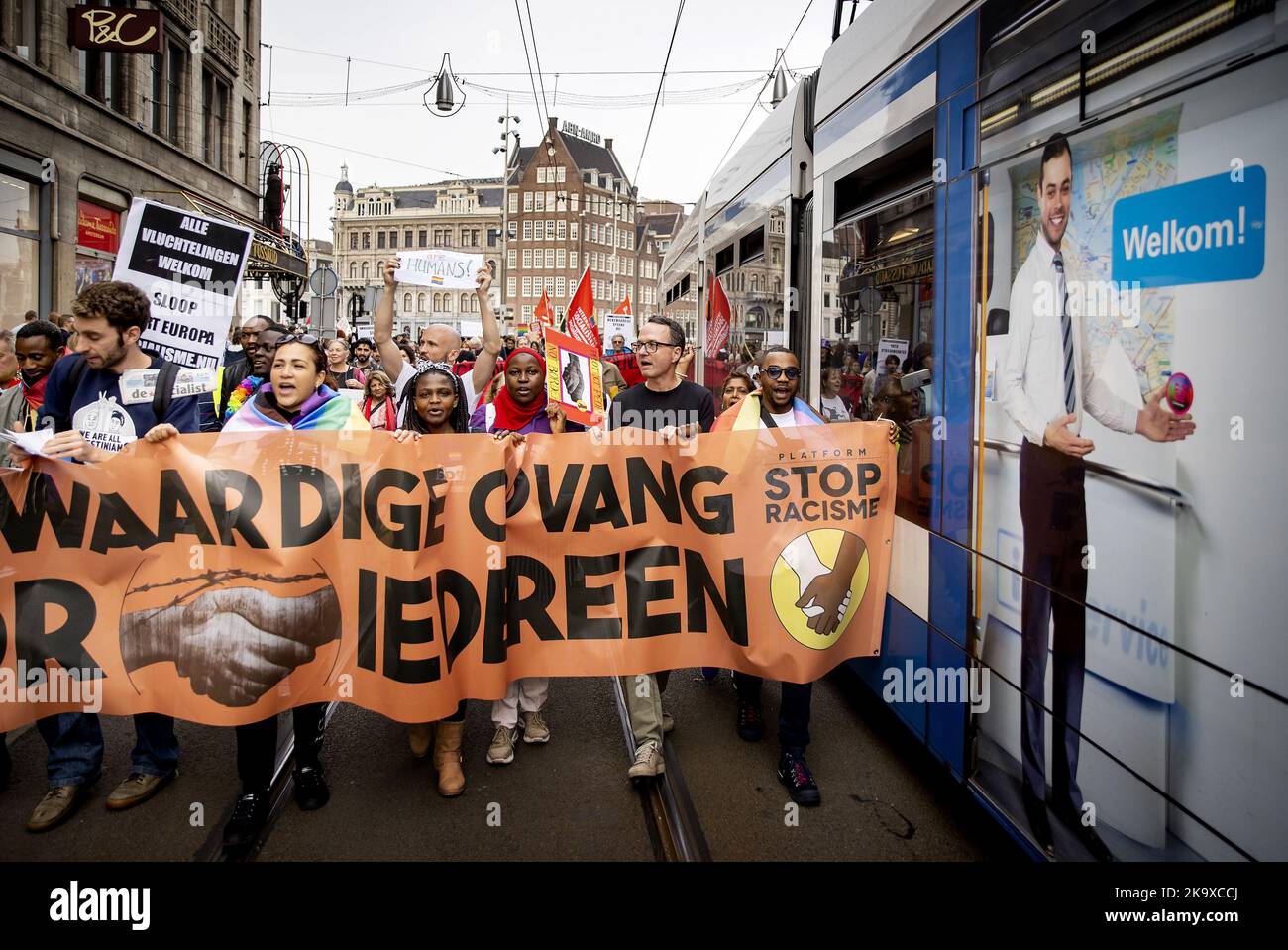 2022-10-30 15:36:15 AMSTERDAM - au cours d'une manifestation, les ...