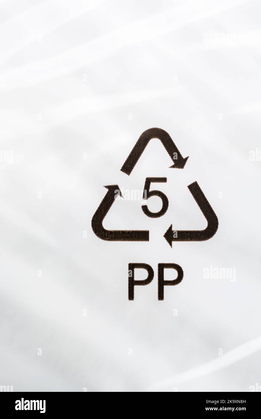 Macro Gros Plan De 05 Code Résine Plastique Code Didentification