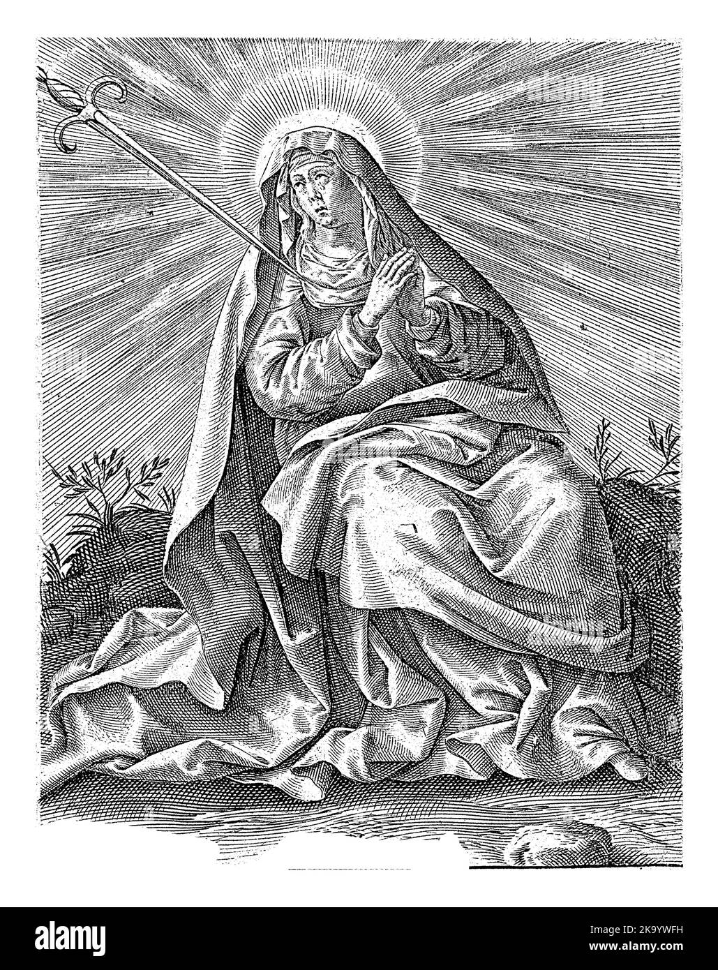 Maria dolorosa Banque d'images noir et blanc - Alamy