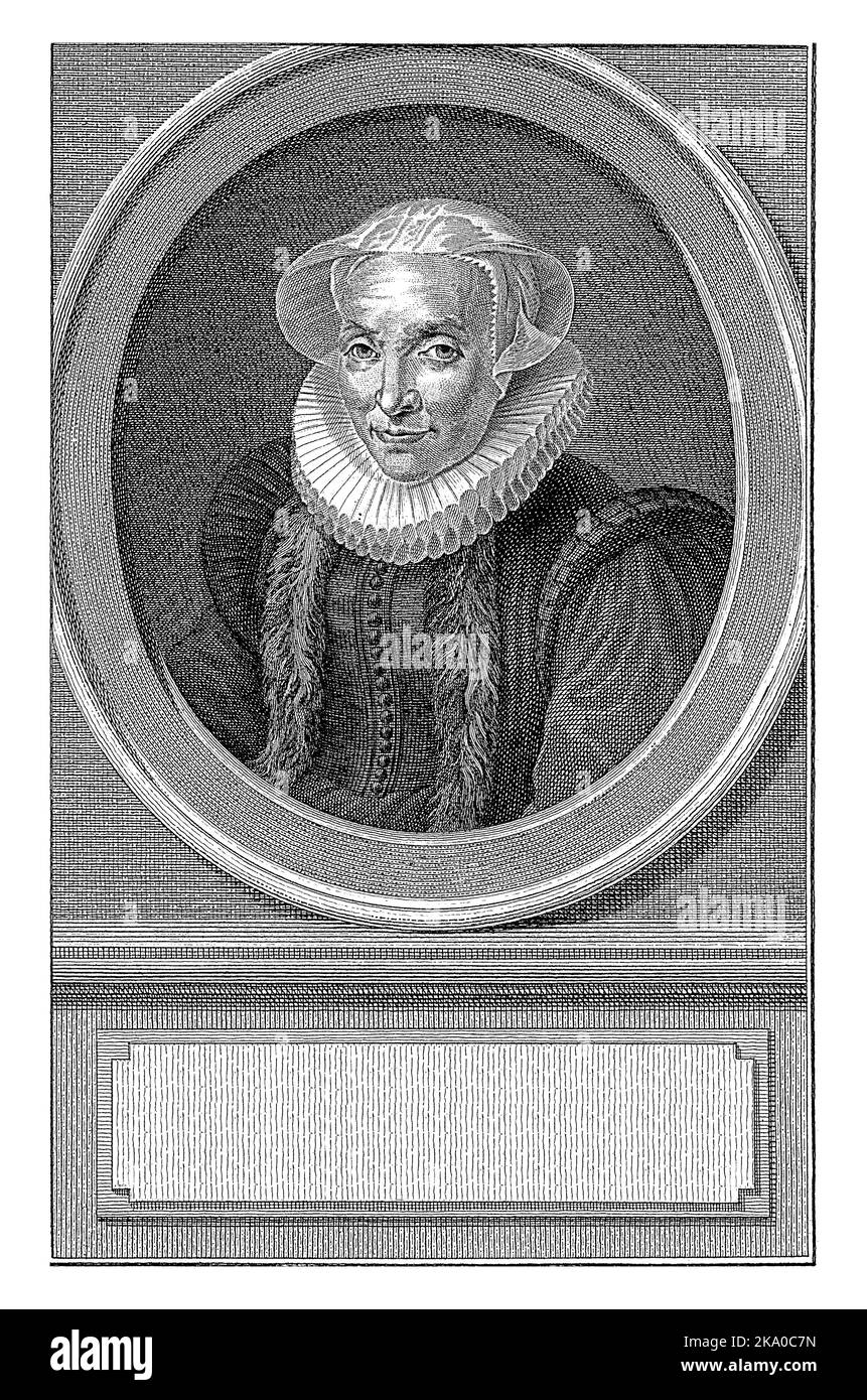 Portrait de Maria van Utrecht, Reinier Vinkeles (I), d'après Michiel ...